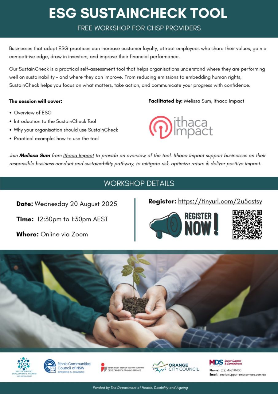 ESG Environmental, Social & Governance: SustainCheck Tool Webinar ...